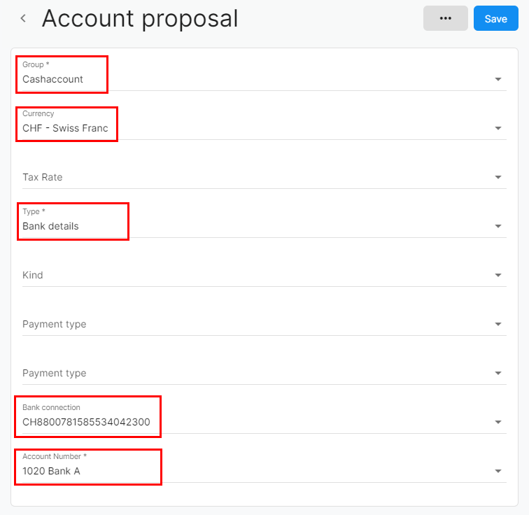 How do I create account proposals for payments? – Swiss21.org Helpcenter